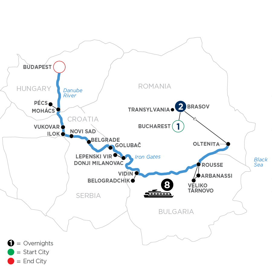 The Danube from Romania to Budapest with 1 Night in Bucharest and 2 ...