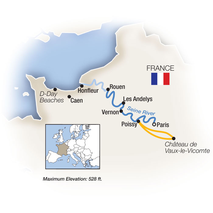 European Map Seine River