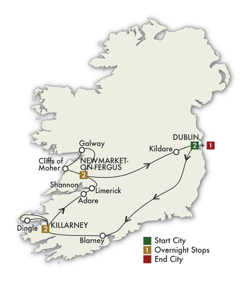 2026 Best of Ireland South (Tour A) - 8 Days/7 Nights by CIE Tours with ...