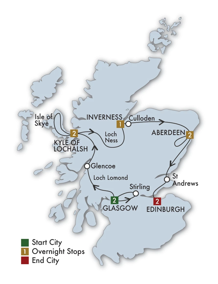 2026 Scottish Clans & Castles - 10 Days/9 Nights by CIE Tours with 7 ...