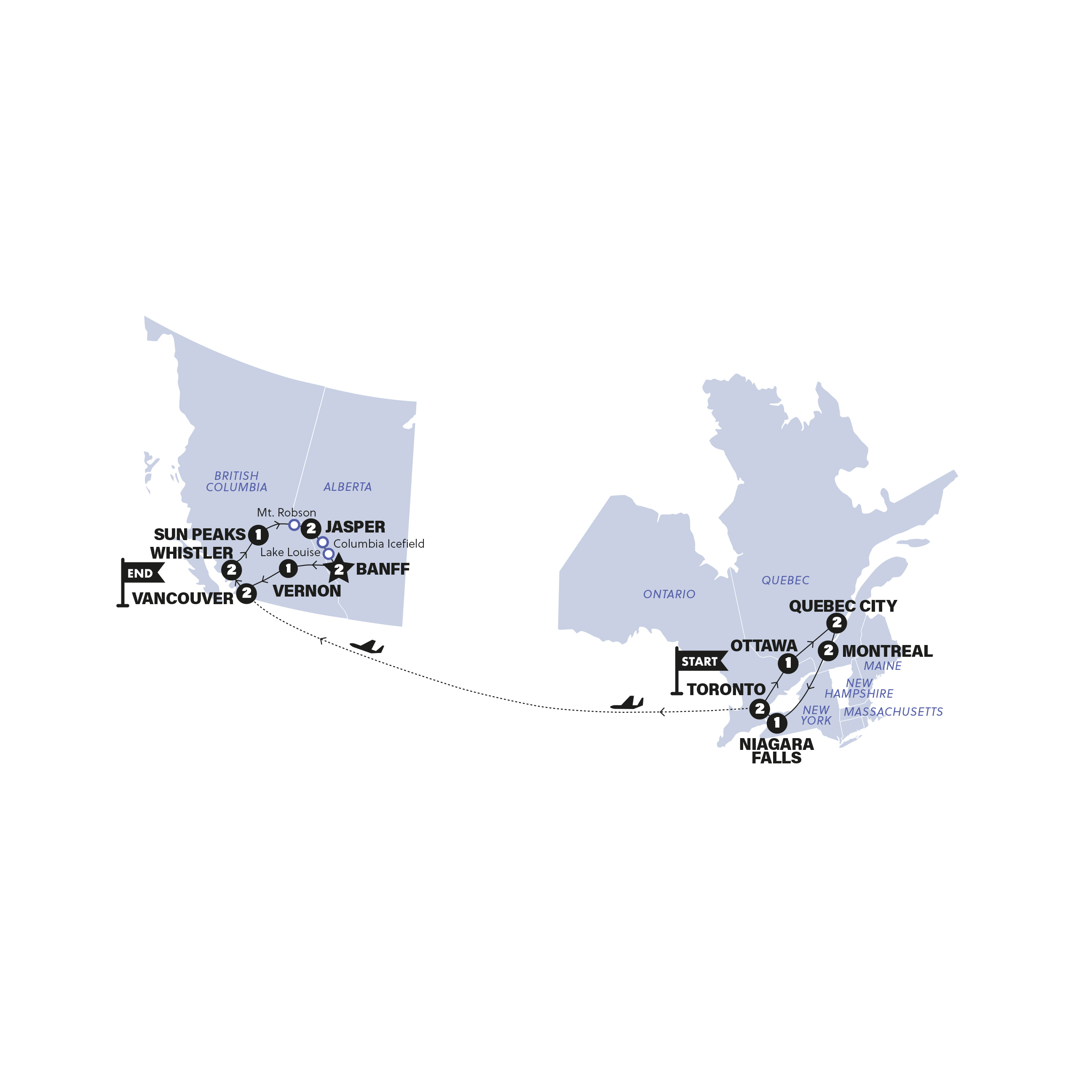 Ultimate Canada | 2027 - Contiki Tours | AffordableTours.com