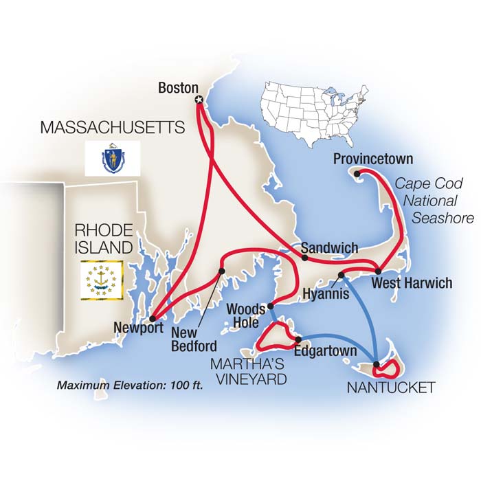 Cape Cod, The Islands and Newport 2026 - Tauck Tours | AffordableTours.com