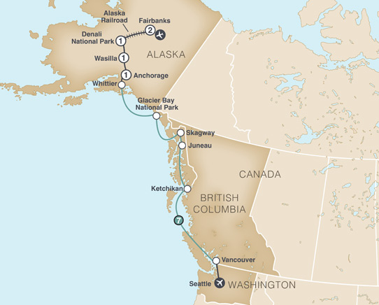 Alaska Adventure Cruise by Mayflower Tours with 212 Reviews - Tour Id ...