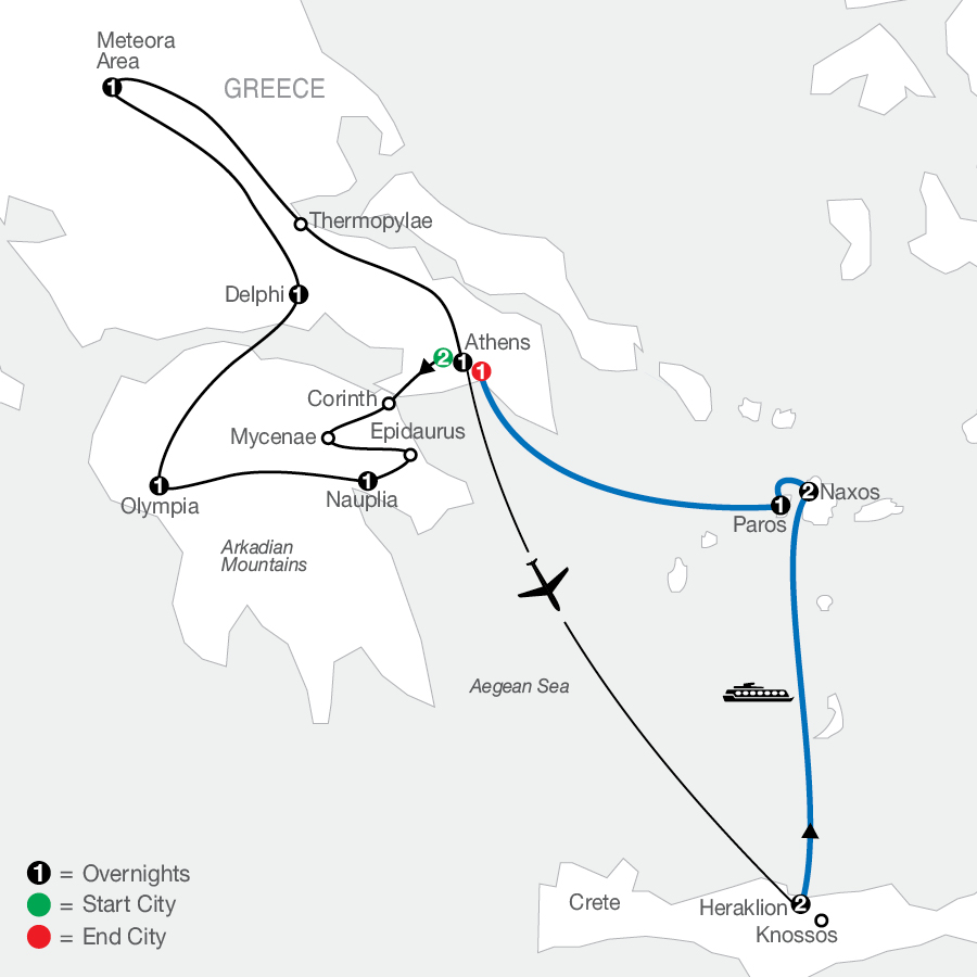 Classical Greece Plus Greek Island Adventure 2027 - Globus Tours ...