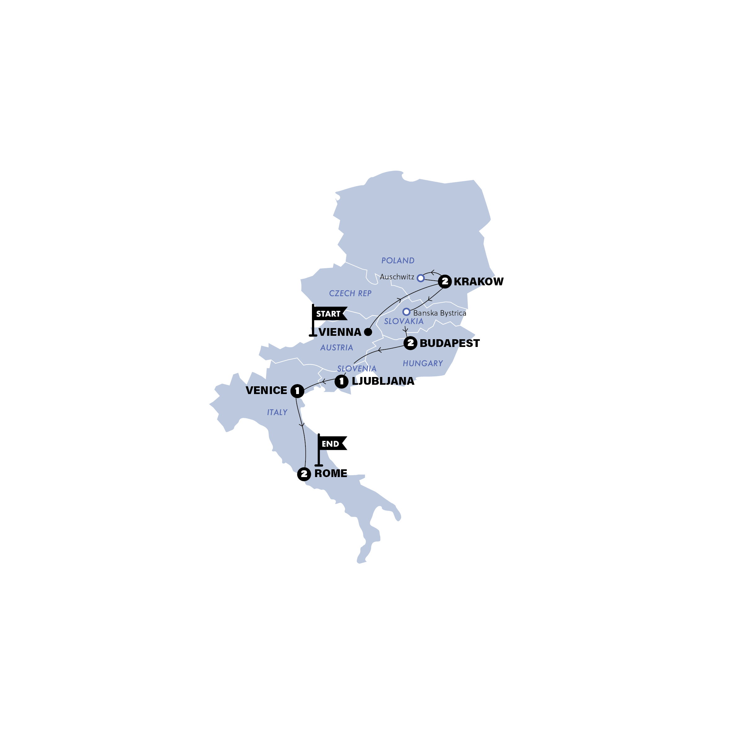 Vienna to Rome Trail | Plus | Summer 2027 - Contiki Tours ...
