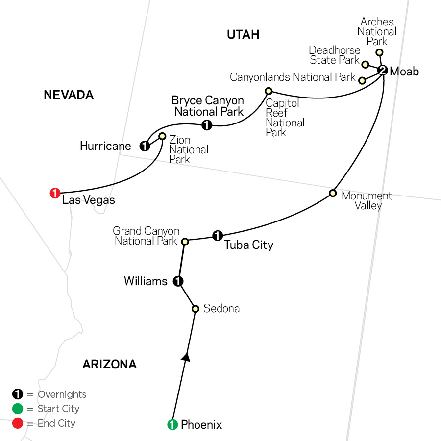 The Grand Canyon & Utah's Mighty Five 2027 by Cosmos Tours with 4821 ...