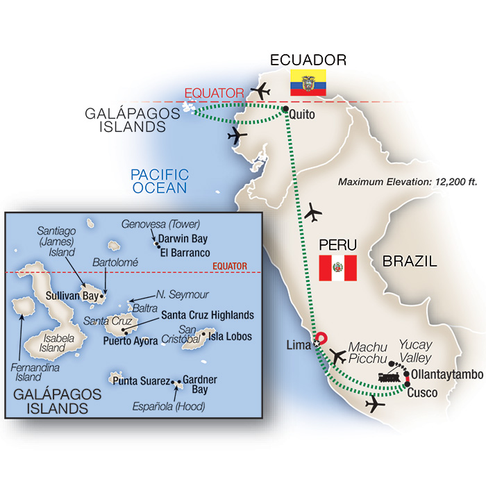 Hidden Galapagos & Peru 2027 - Tauck Tours | AffordableTours.com