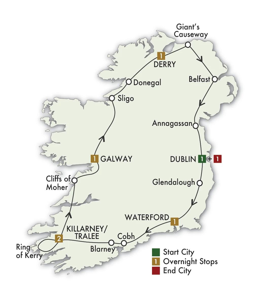 2027 Irish Adventure - 8 Days/7 Nights - CIE Tours | AffordableTours.com