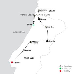 Geographical map of portugal