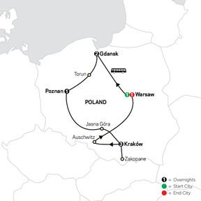 Portrait of Poland 2027 by Cosmos Tours with 11 Reviews - Tour Id: 212121